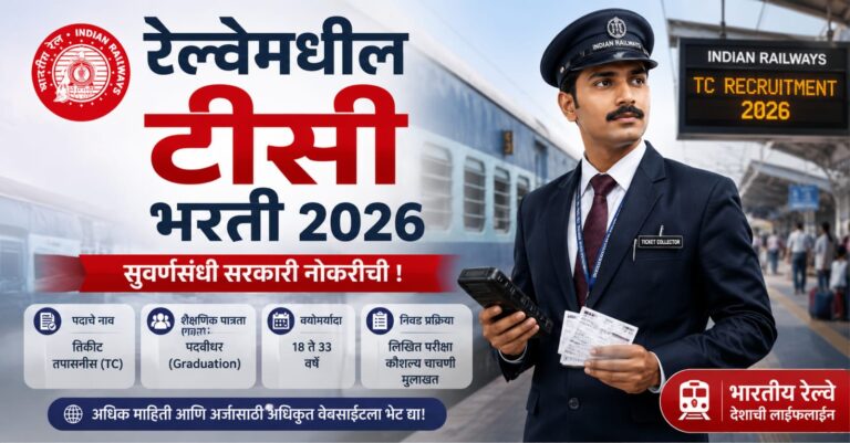 रेल्वेमध्ये टीसी (Ticket Collector 2026) तरुणांसाठी Best संधी | Total ...